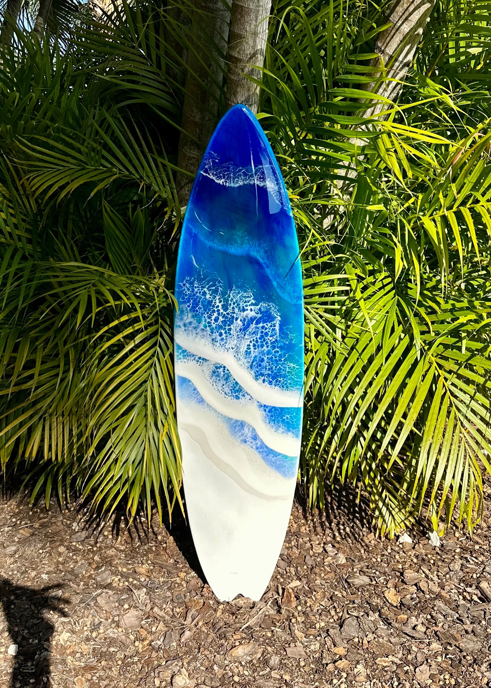 Large 3.5 Foot Surfboard With Epoxy Resin Ocean Waves - Etsy