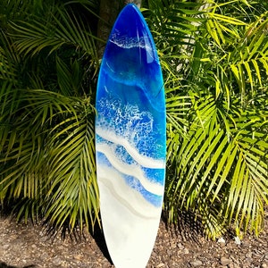Large 3.5 Foot Surfboard With Epoxy Resin Ocean Waves - Etsy