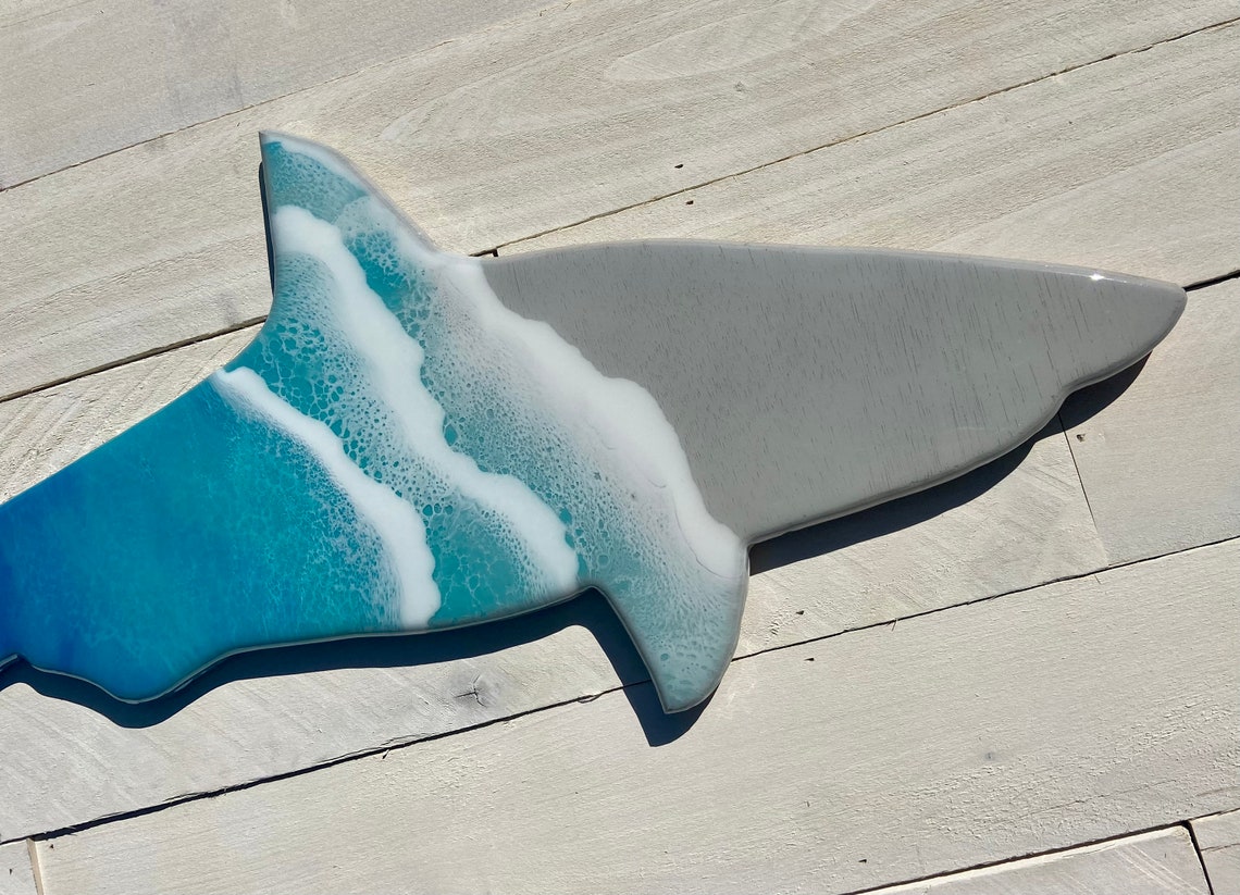 Made to Order Large Shark Wall Art With Epoxy Resin Ocean - Etsy