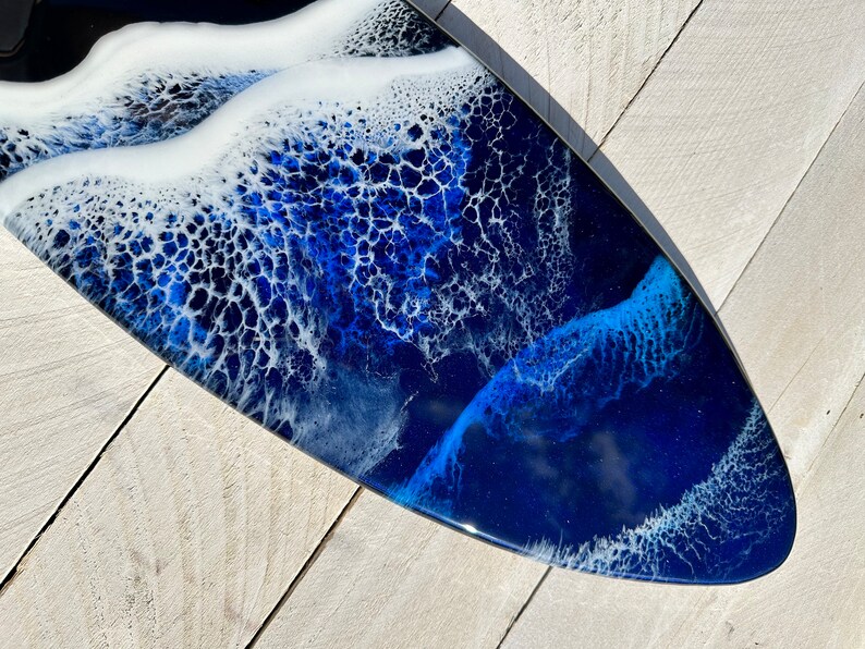 Surfboard With Epoxy Resin Ocean Waves Surfboard Wall Decor - Etsy