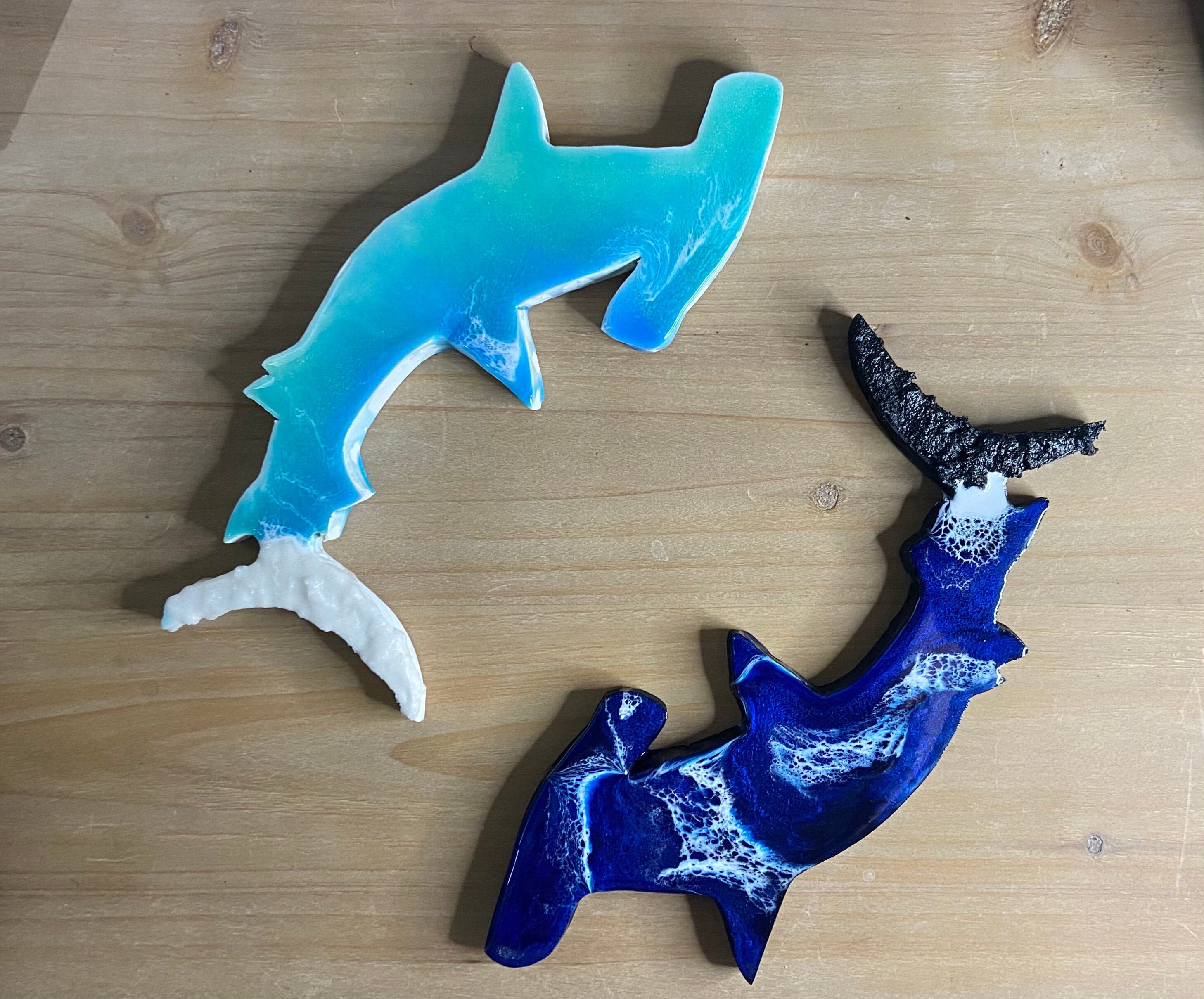 Ocean Waves Epoxy Yin Yang Hammerhead Sharks Wall Decor | Etsy