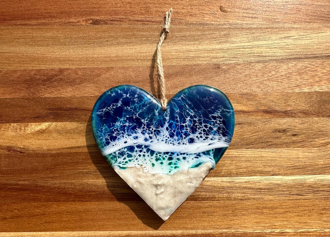 Epoxy Ocean Christmas Ornament, Beach Ornament, Ocean Ornament ...