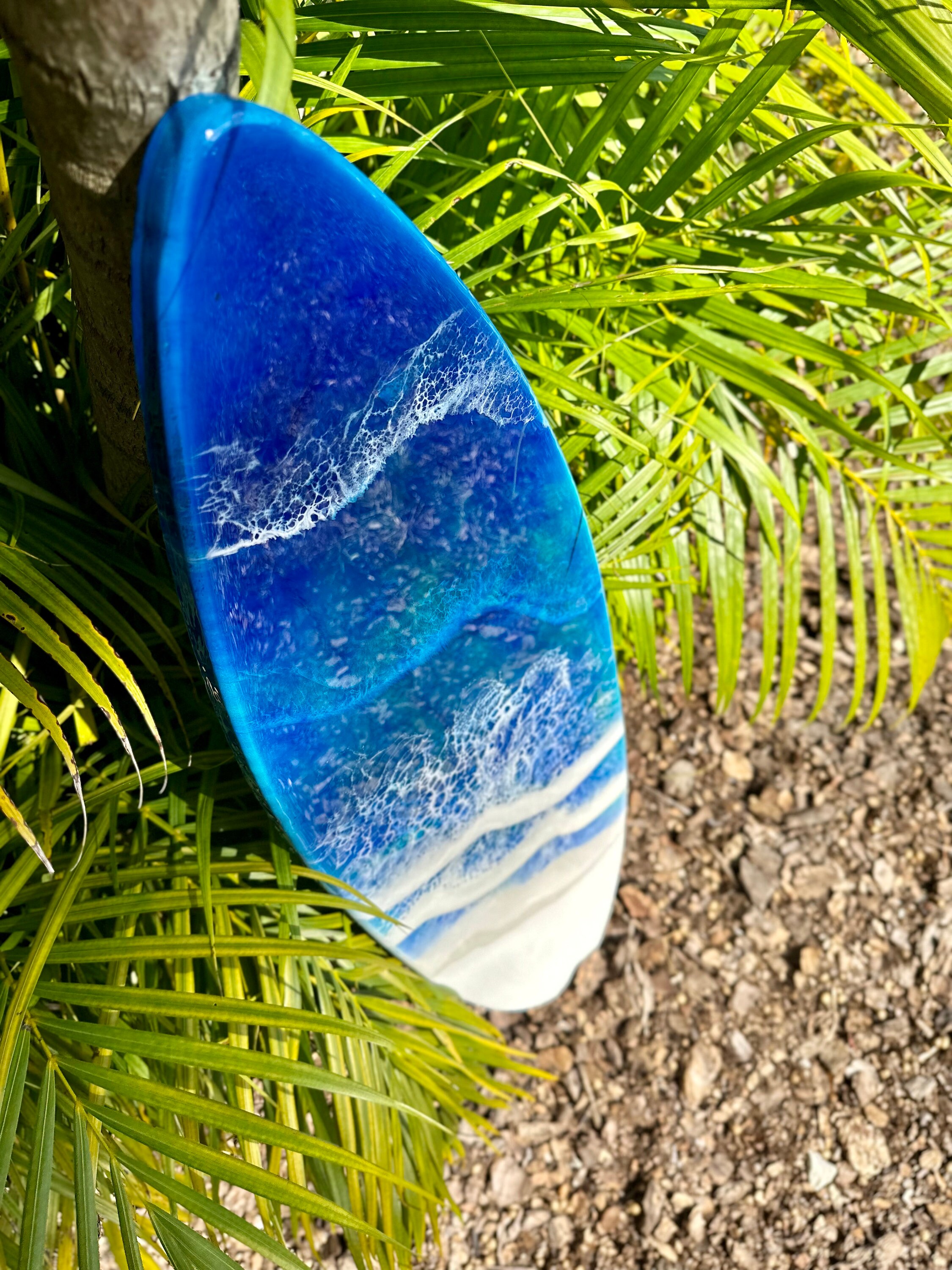 Large 3.5 Foot Surfboard With Epoxy Resin Ocean Waves - Etsy