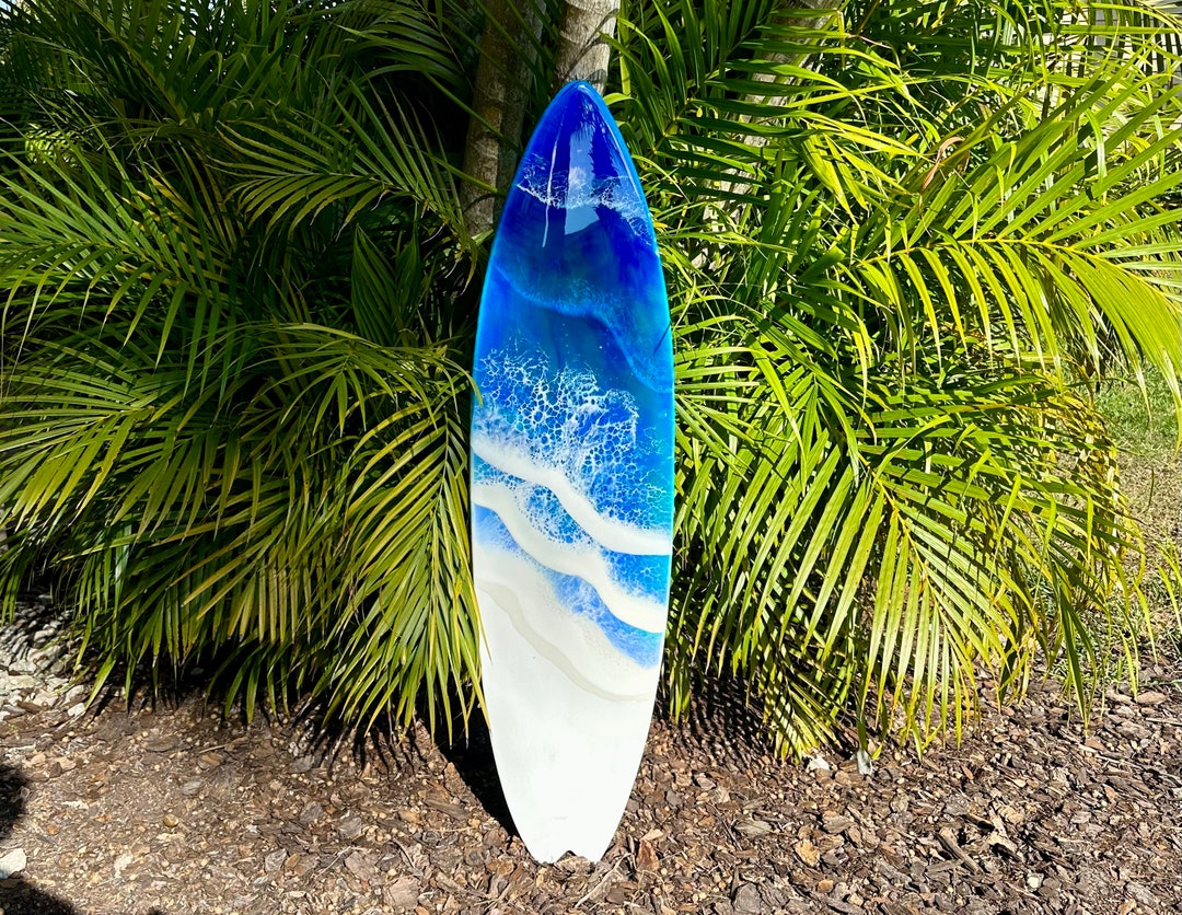 Large 3.5 Foot Surfboard With Epoxy Resin Ocean Waves, Surfboard Wall ...
