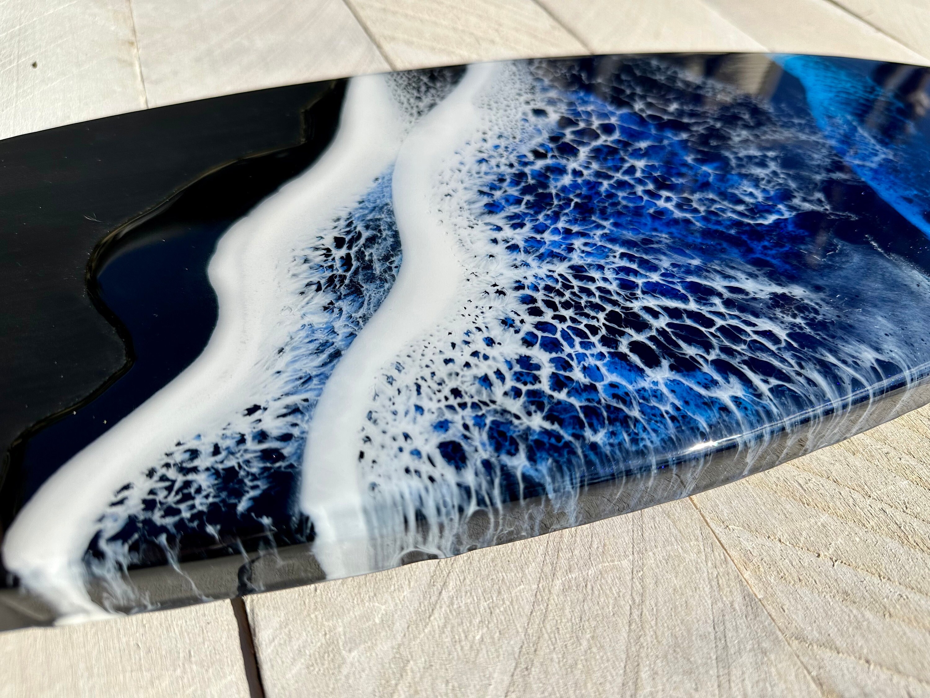 Surfboard With Epoxy Resin Ocean Waves Surfboard Wall Decor - Etsy
