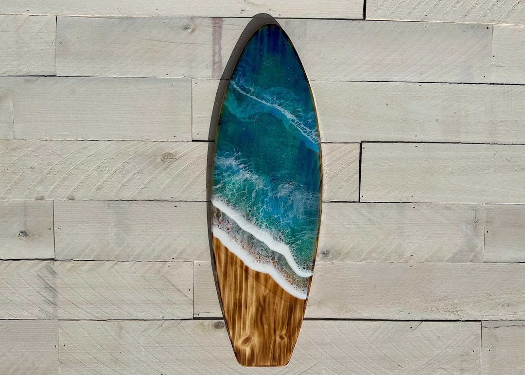 Made to Order Surfboard With Epoxy Resin Ocean Waves, Surfboard Wall ...