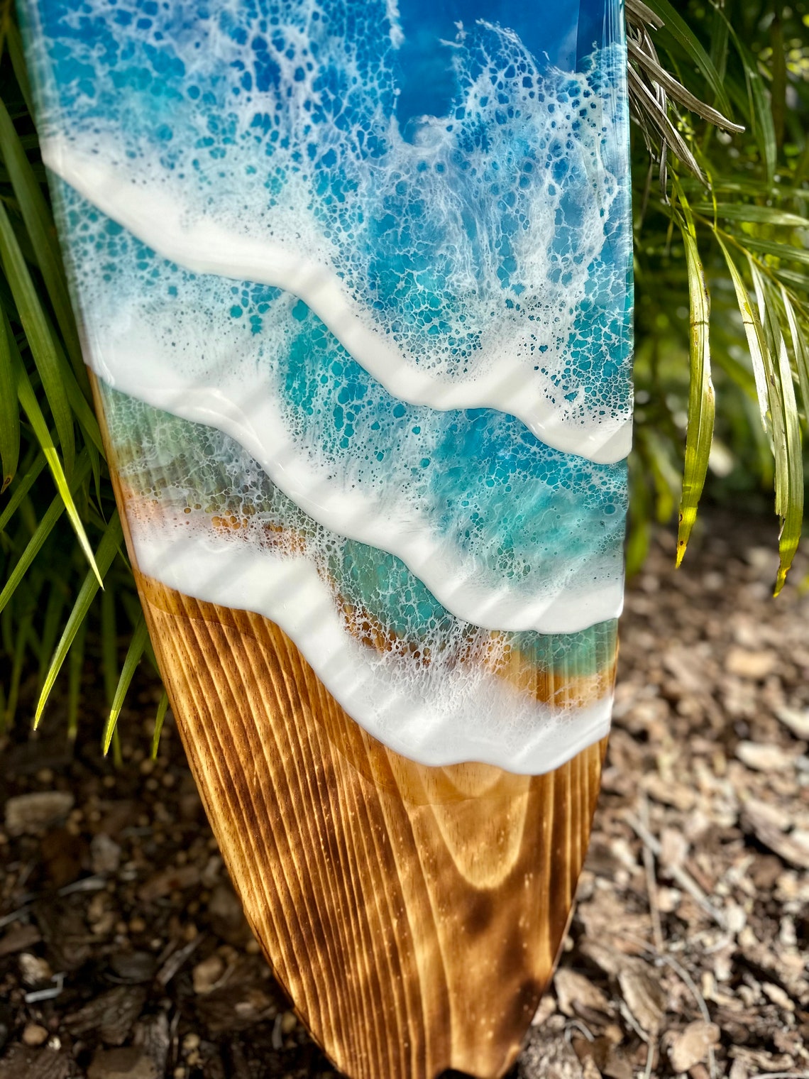 Made to Order Large Surfboard With Epoxy Resin Ocean Waves - Etsy