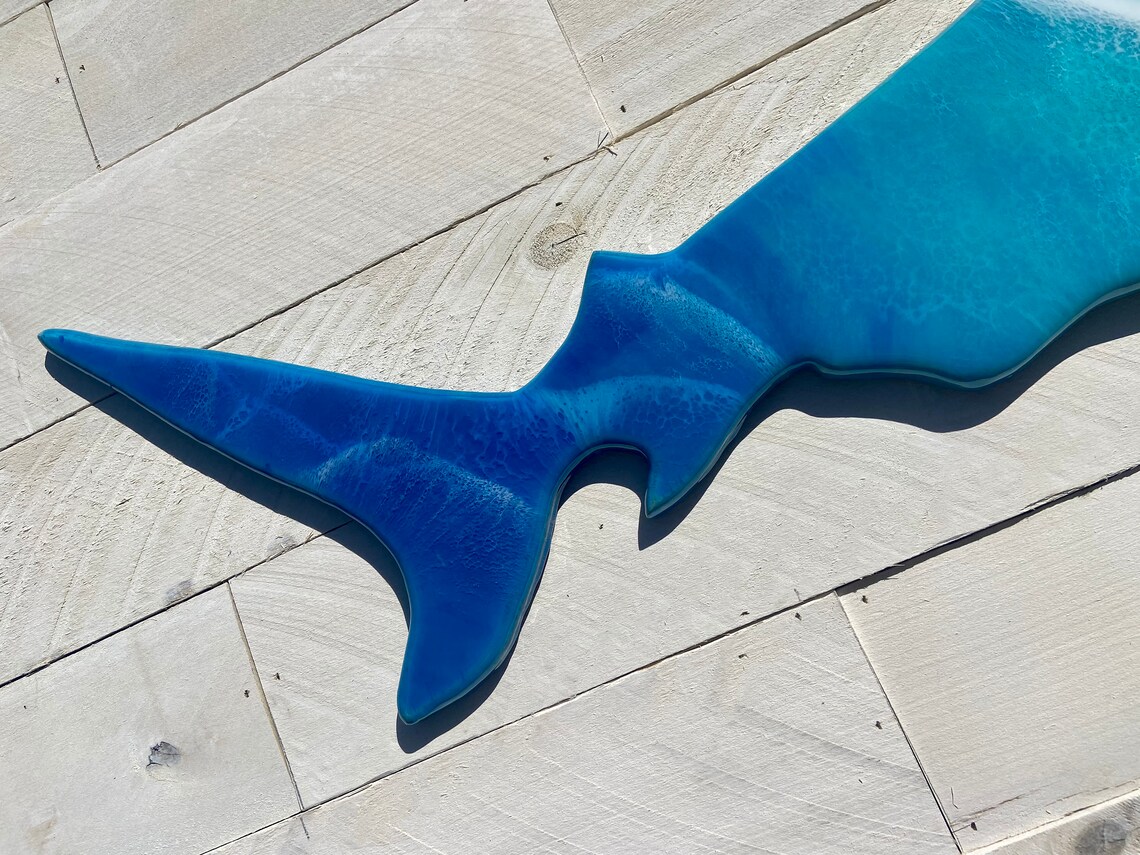 Made to Order Large Shark Wall Art With Epoxy Resin Ocean - Etsy