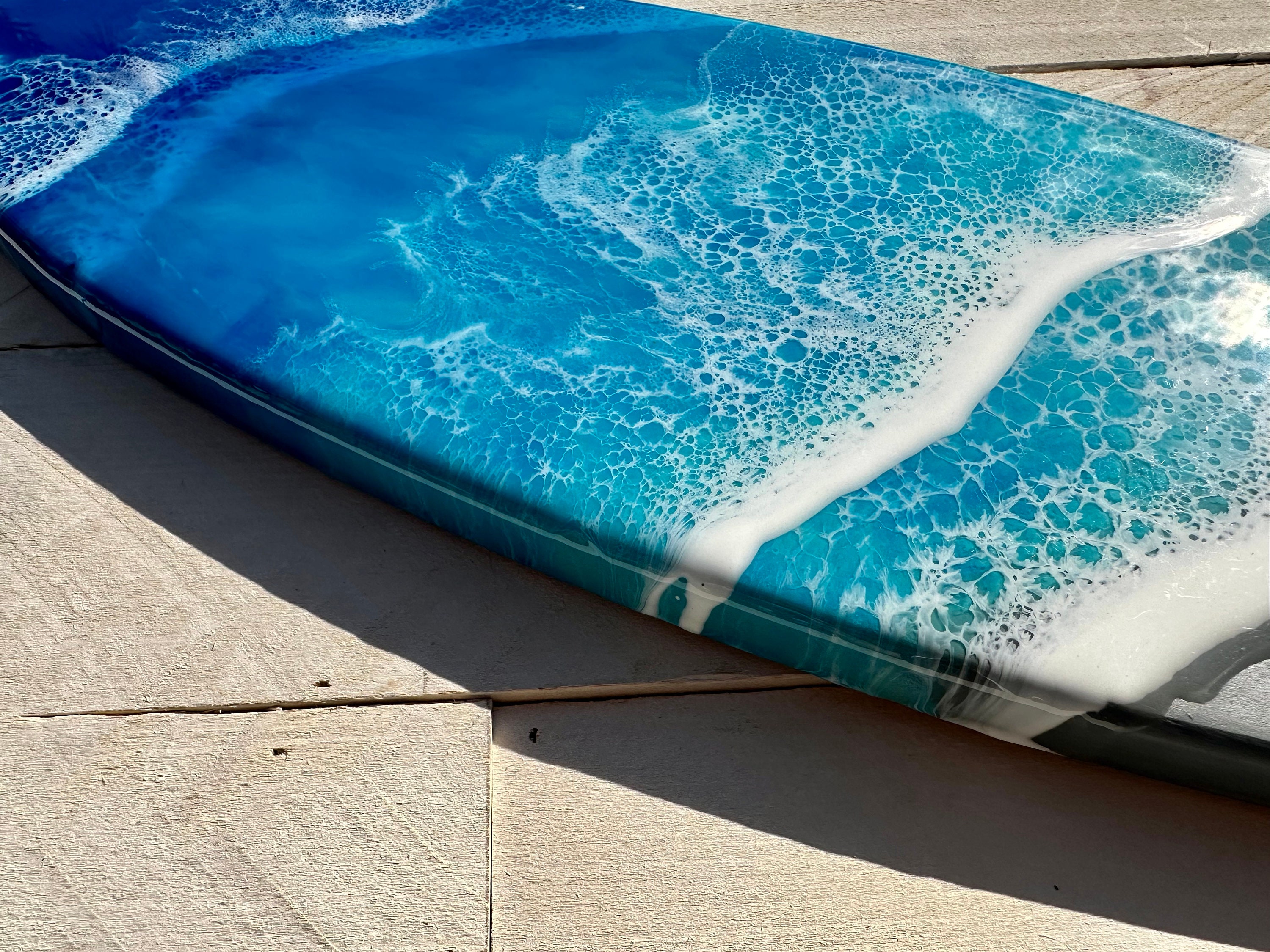 Surfboard With Epoxy Resin Ocean Waves Surfboard Wall Decor - Etsy