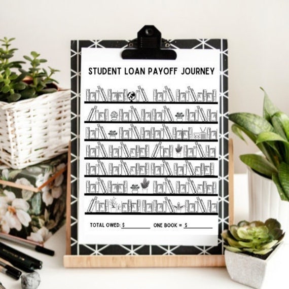 Student Loan Debt Payoff Tracker debt-free Progress Tracker | Etsy