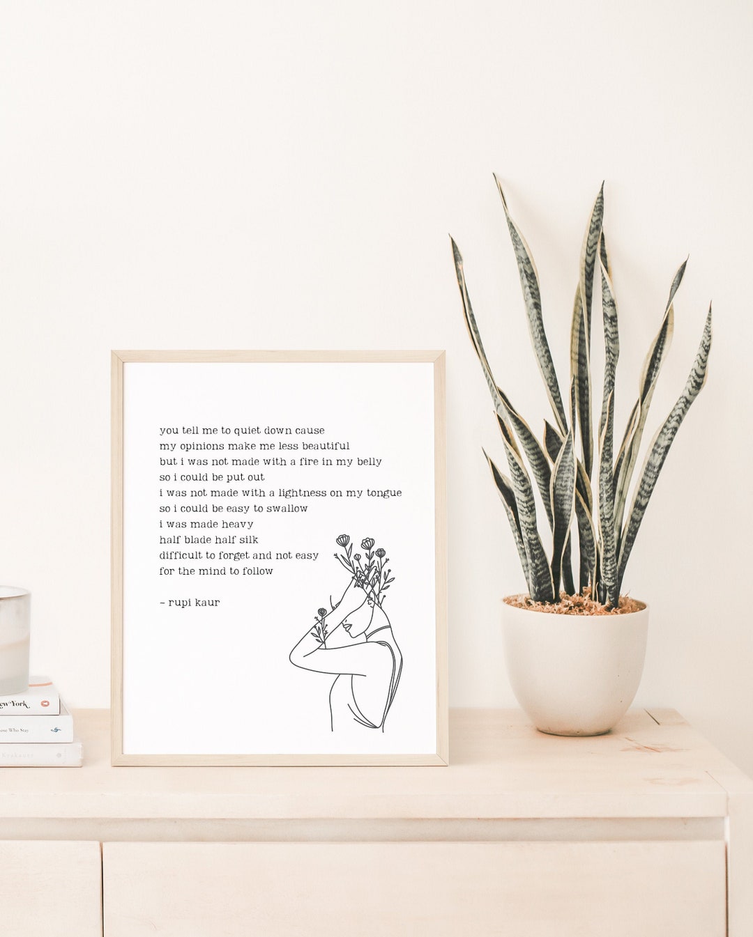 RUPI Kaur, Inspirational Wall Art, Quote Print, Poetry, Typography ...