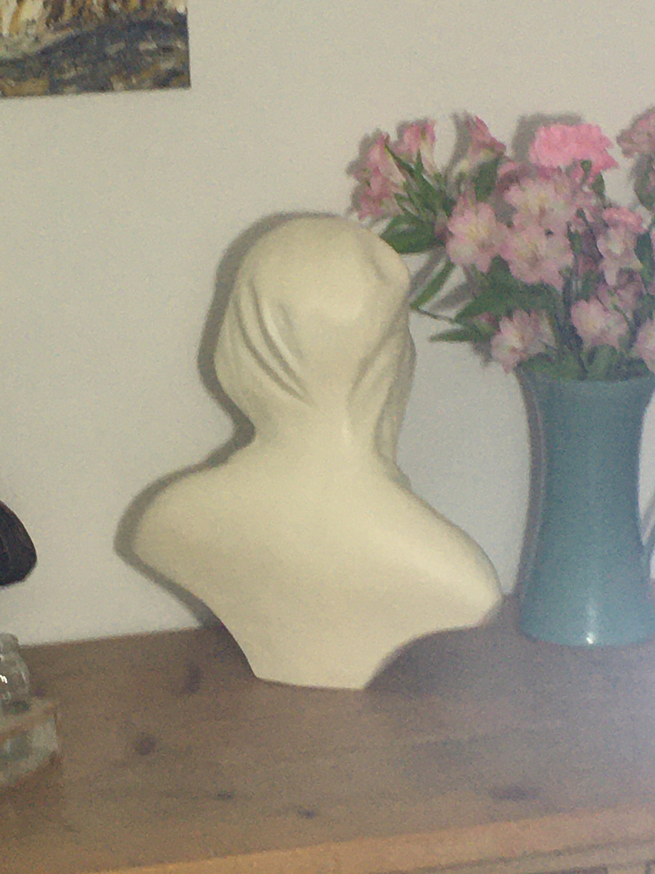 A Lady Figurine-sculpture-bust-plaster Cast Home-decor - Etsy
