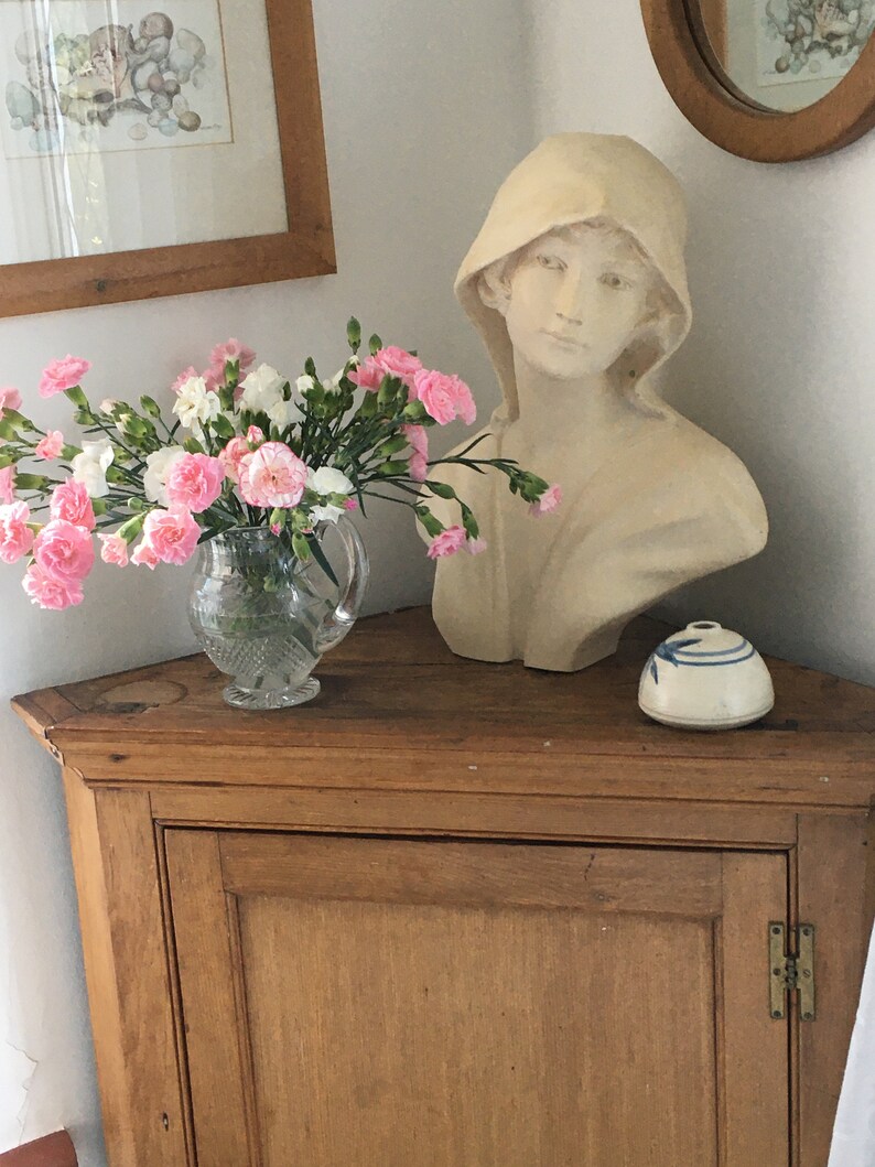 A Lady Figurine-sculpture-bust-plaster Cast- Home-decor - Etsy