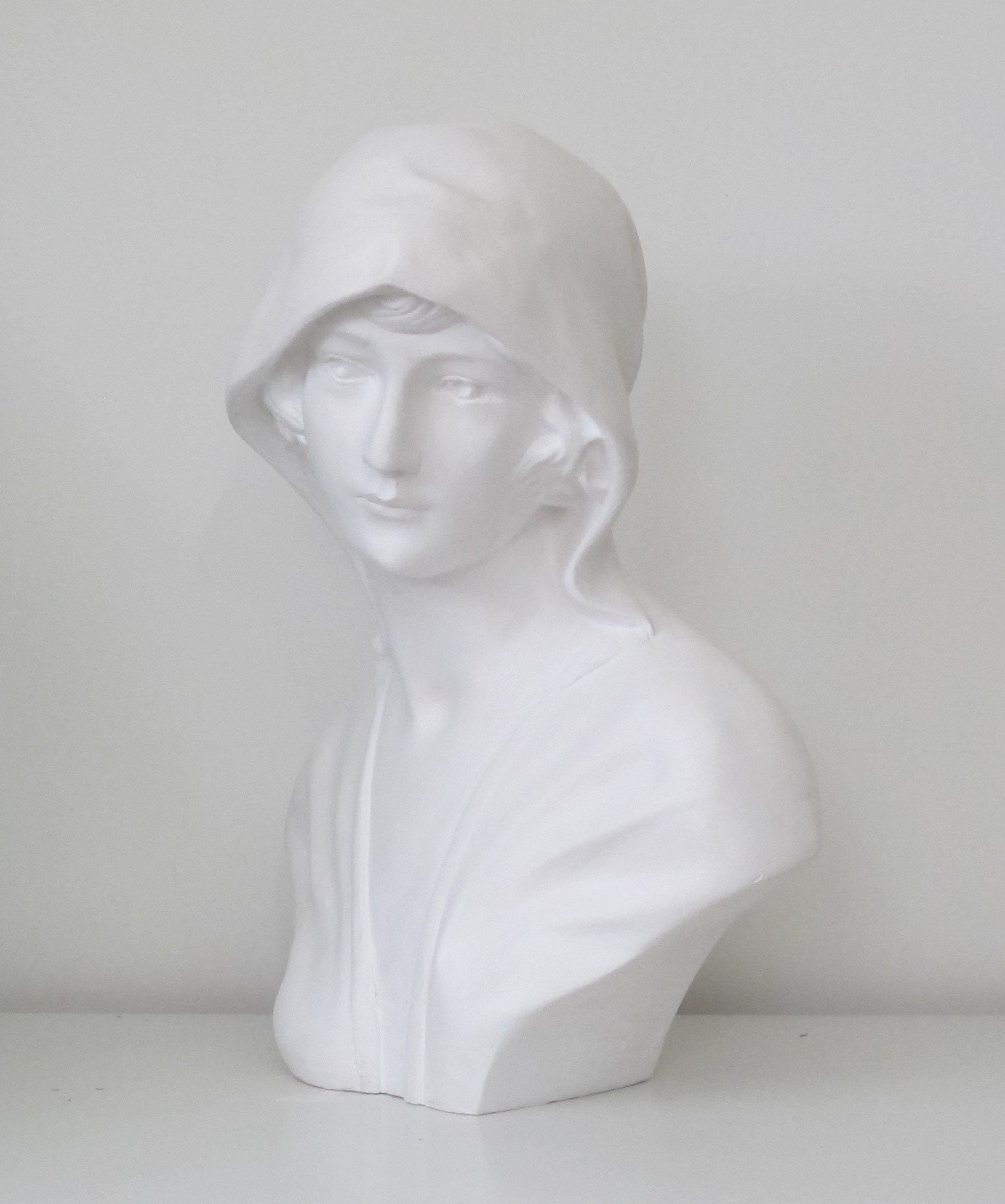 A Lady Figurine-sculpture-bust-plaster Cast Home-decor - Etsy