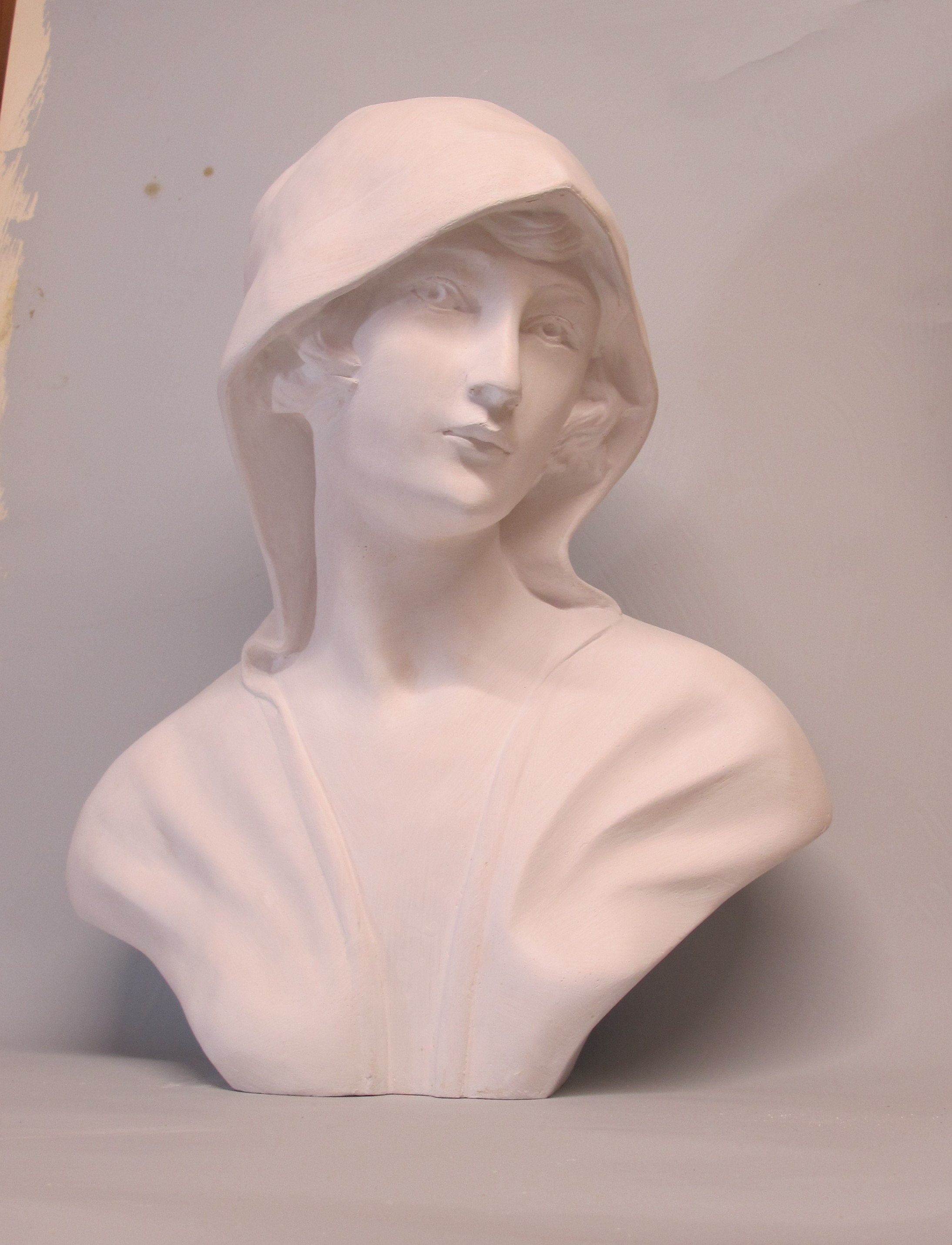A Lady Figurine-sculpture-bust-plaster Cast Home-decor - Etsy