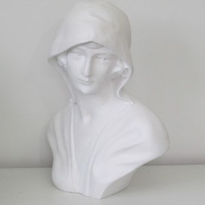 A Lady Figurine-sculpture-bust-plaster Cast- Home-decor - Etsy
