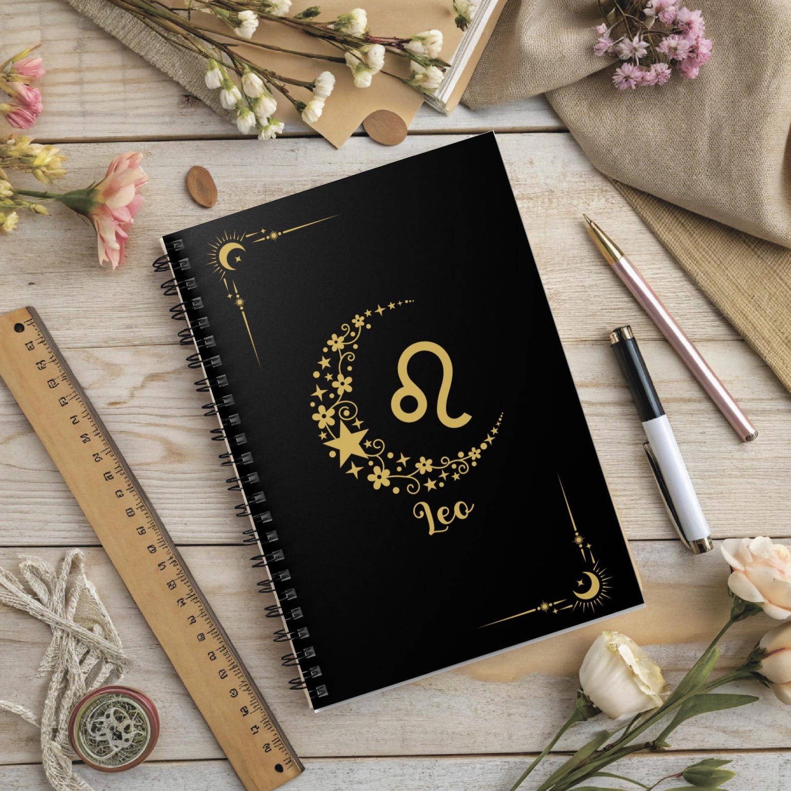 Leo Zodiac Spiral Notebook: Celestial Astrology Journal - Etsy