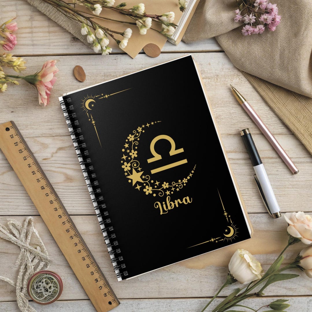 Libra Zodiac Spiral Notebook: Celestial Astrology Journal - Etsy