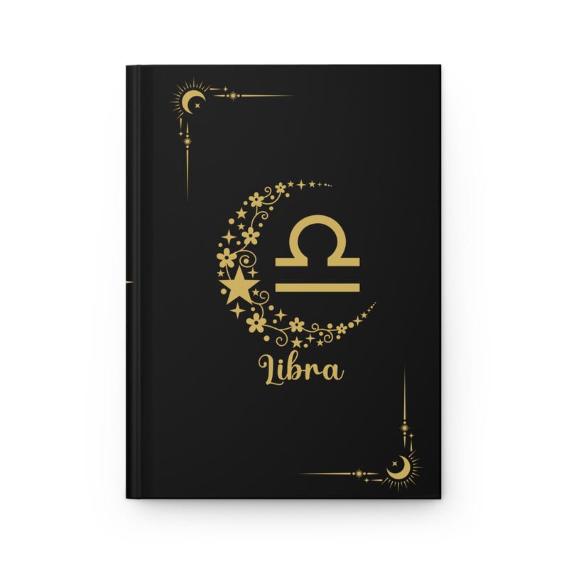 Libra Star Sign Hardcover Journal Matte, Astrology Notebook, Birth Sign ...