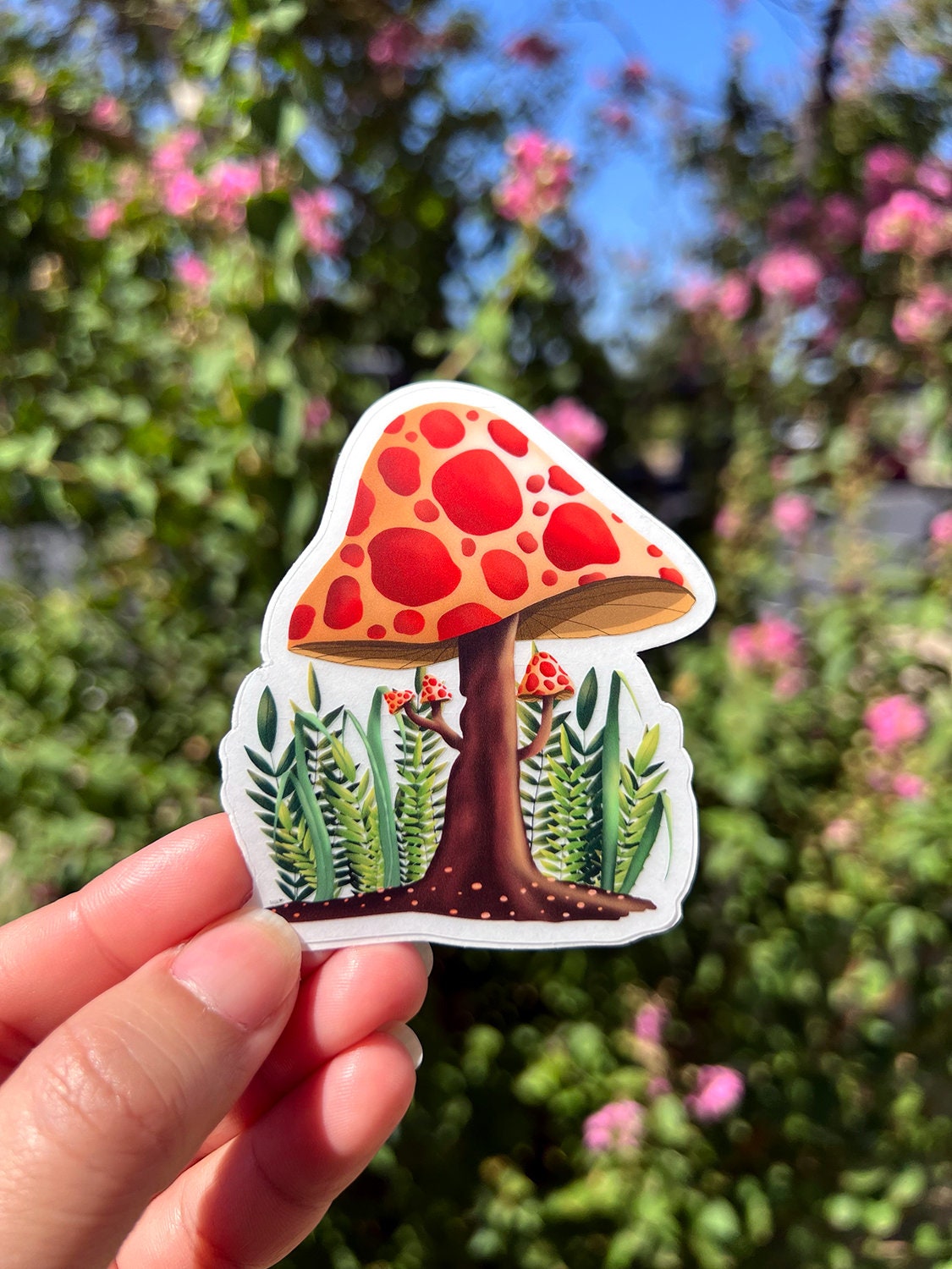 Clear Mushroom Enchanted Forest Sticker: Botanical, Nature and Science ...