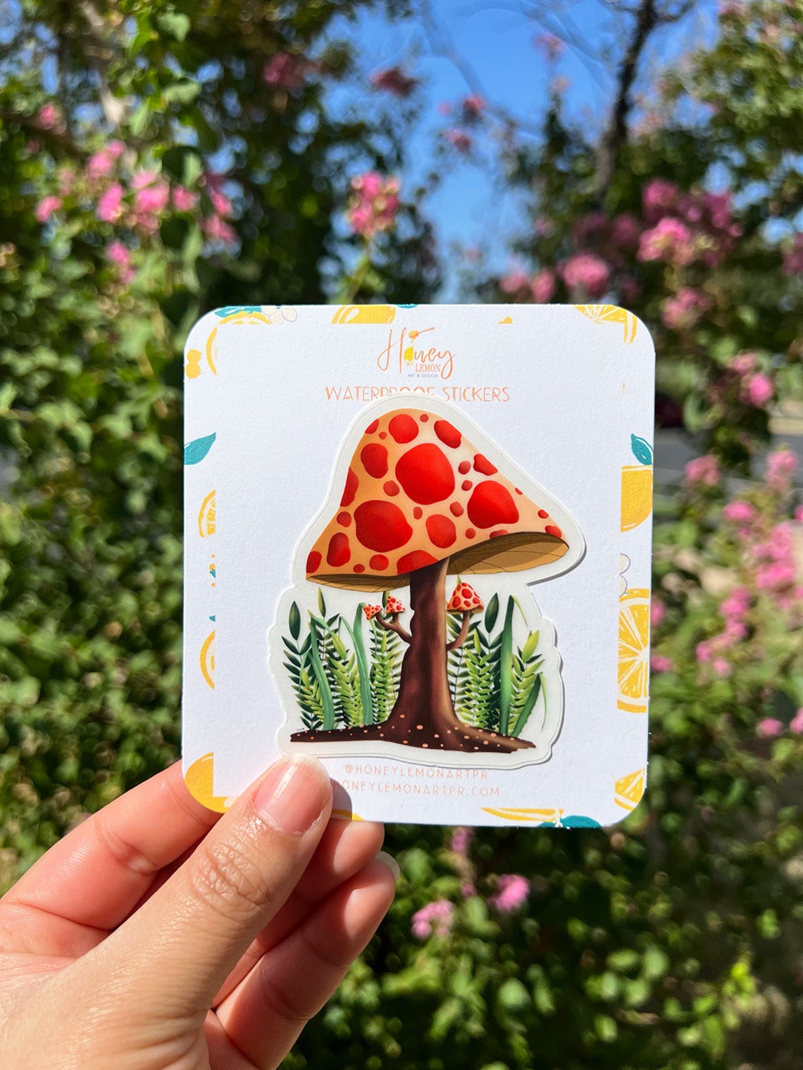 Mushroom Vinyl Sticker: Waterproof Fall Nature Decal - Etsy