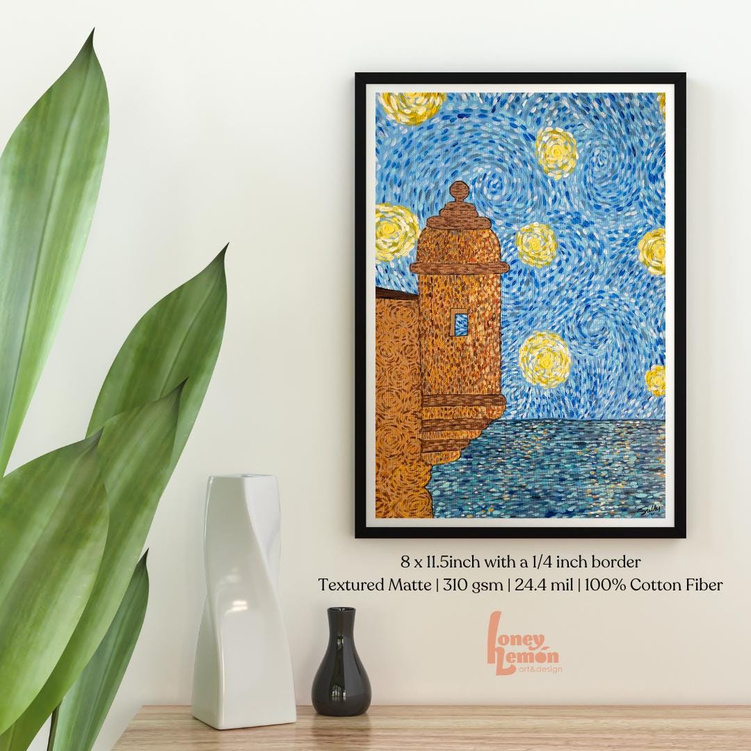 Puerto Rico Art: Van Gogh Style Garita De San Juan Acrylic Painting ...