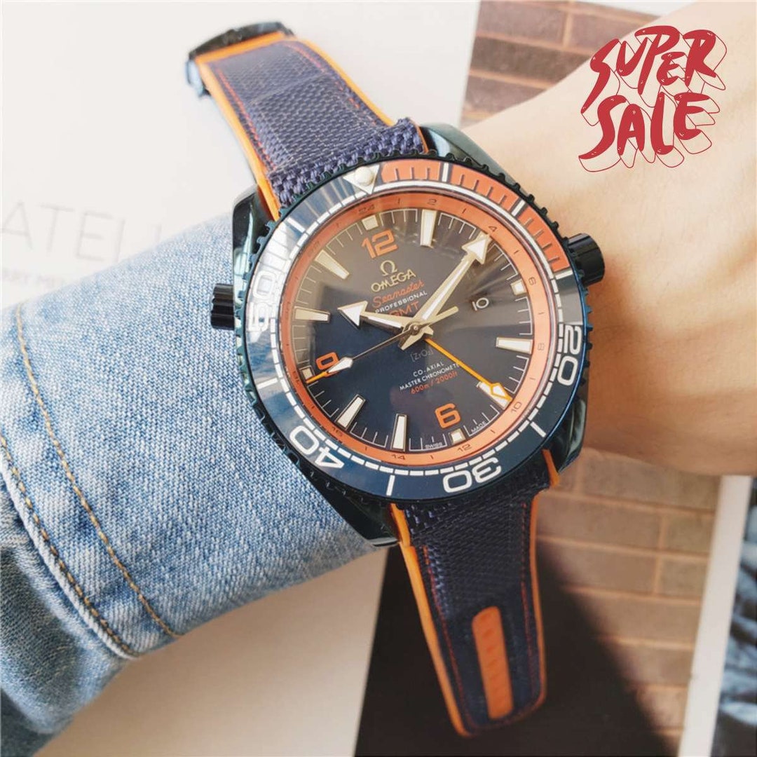 Luxury Omega Blue Dial Seamaster Planet Ocean 600M Coaxial - Etsy