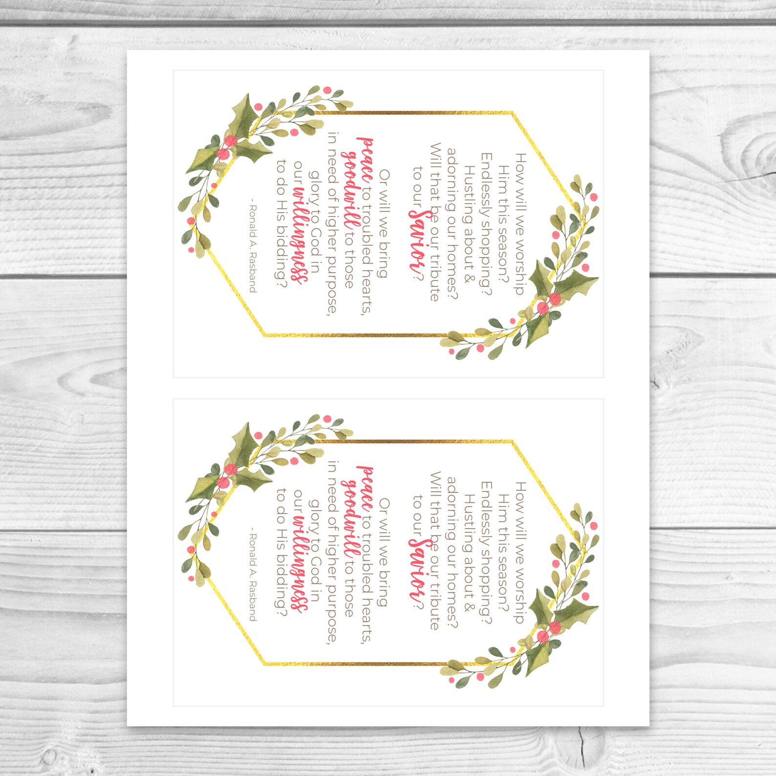 Christmas Quote | Ministering | Young Women - Etsy