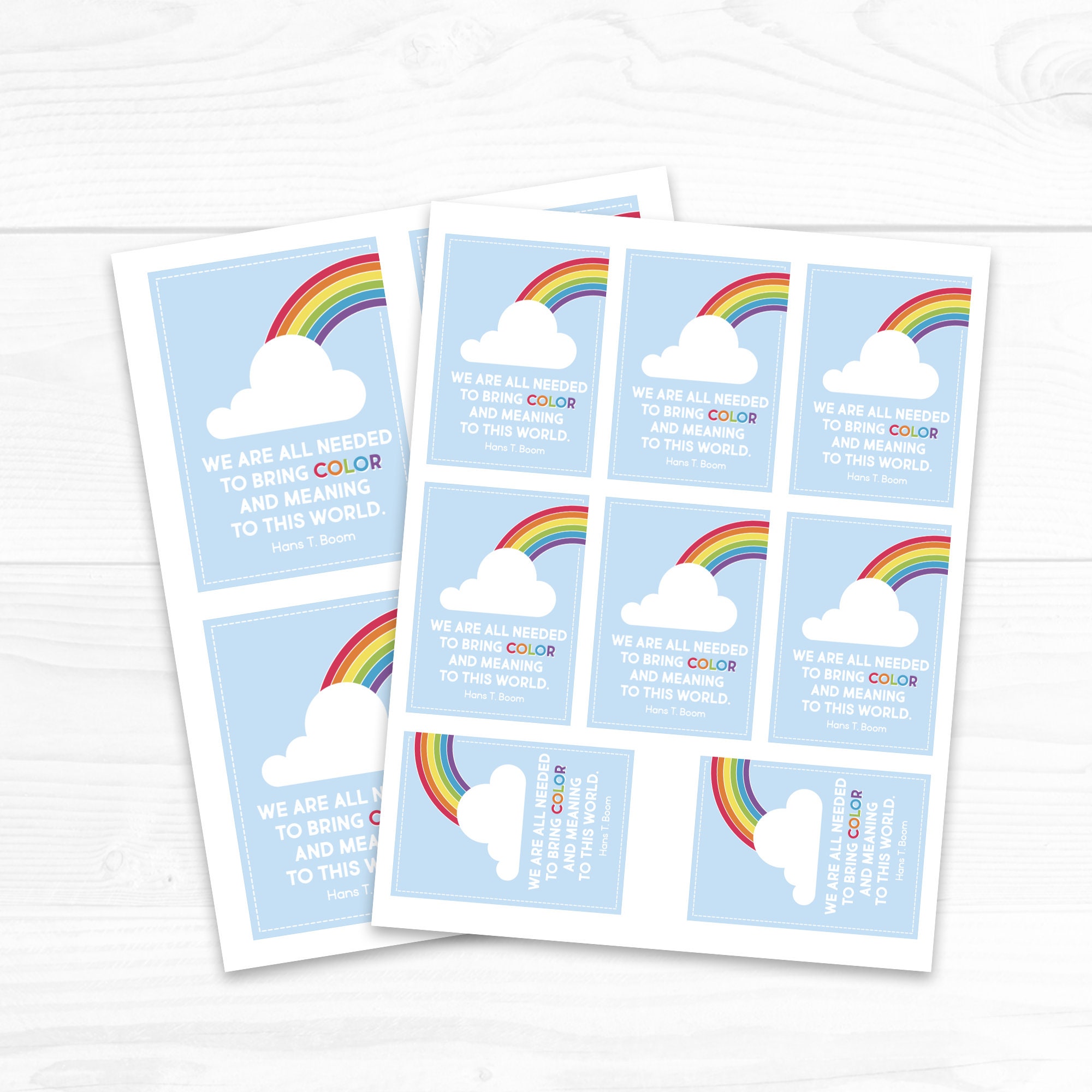 Rainbow Gift Tag - Etsy