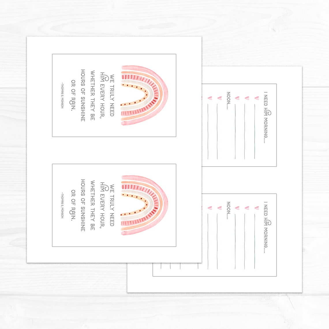 Boho Rainbow Handout for Devotional | Ministering | Relief Society ...