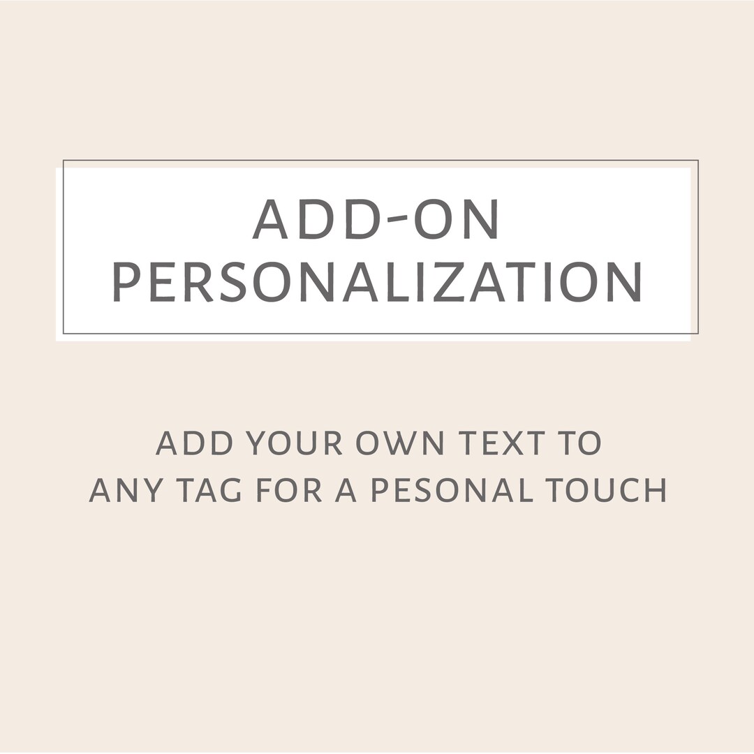 Add-on Personalization | Tag or Handout Personalization - Etsy