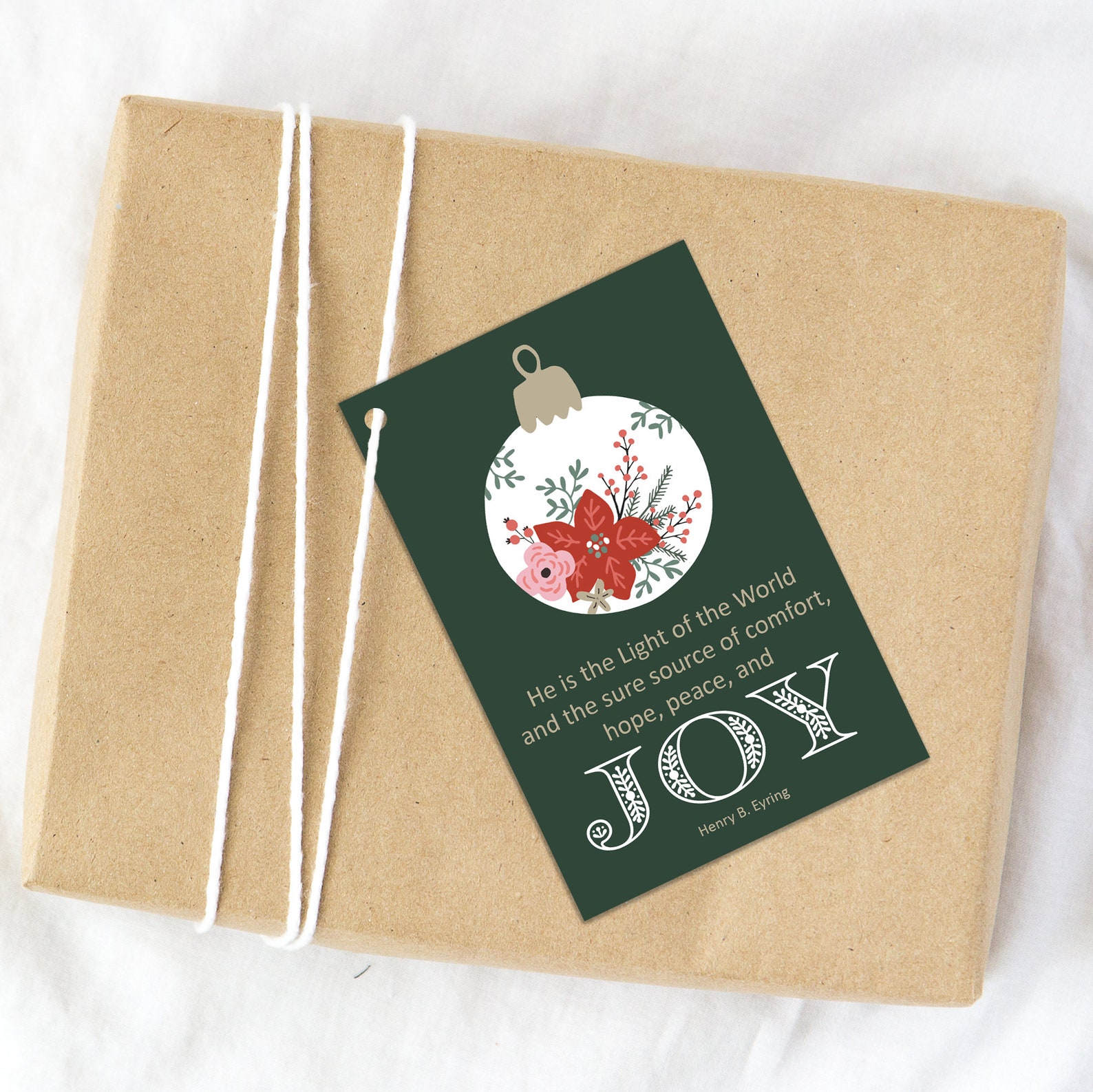 Christmas Joy Gift Tag | Ministering | Young Women | Relief Society - Etsy