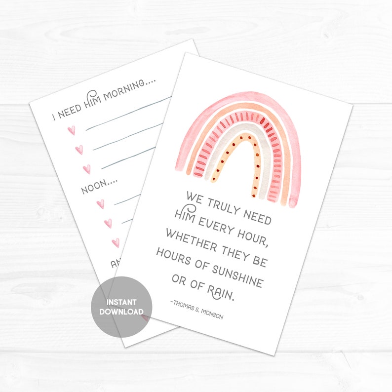 Boho Rainbow Handout for Devotional | Ministering | Relief Society ...