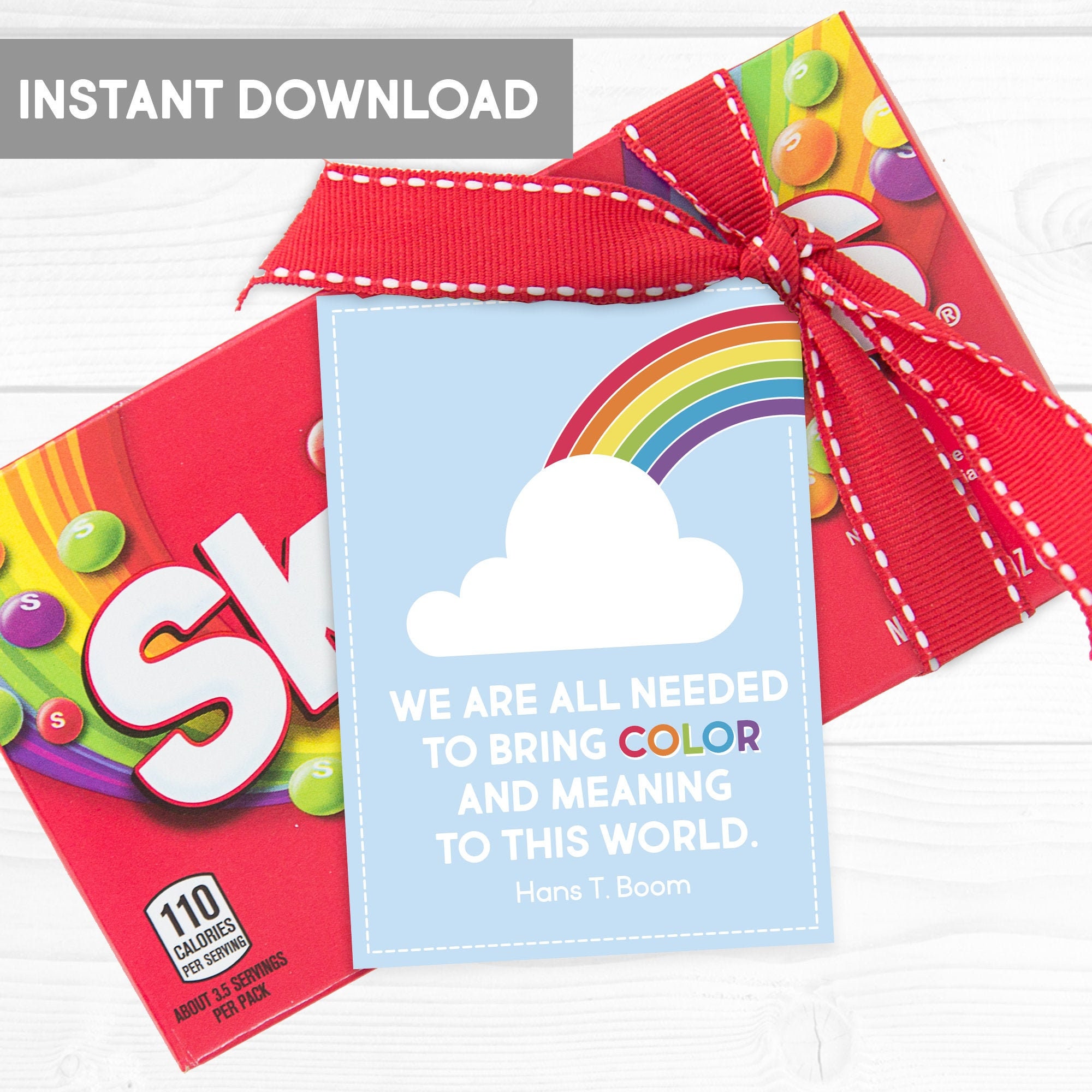 Rainbow Gift Tag - Etsy