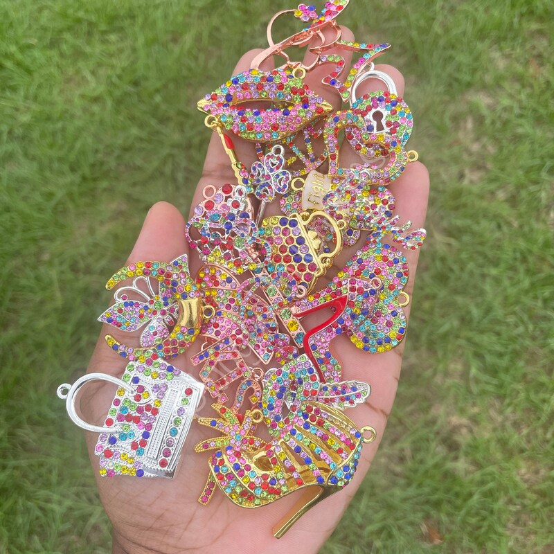 Rhinestones Charm - Etsy