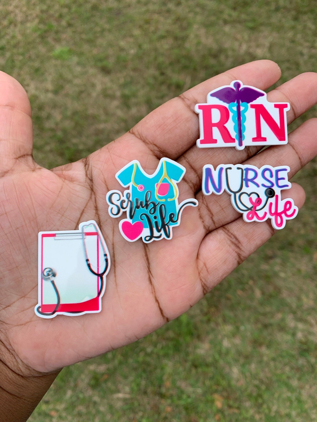 4 Piece Nursing Planar Charm Set, Nurse Life, Scrub Life, Charm ...