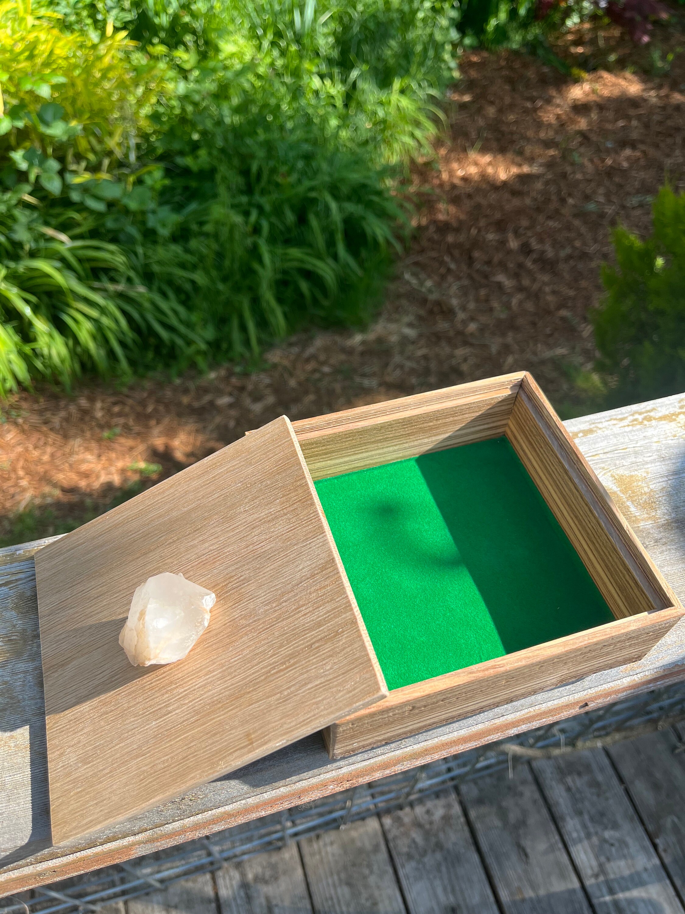 Zebrawood Jewelry Box With Oak Lid and Quartz Pull - Etsy