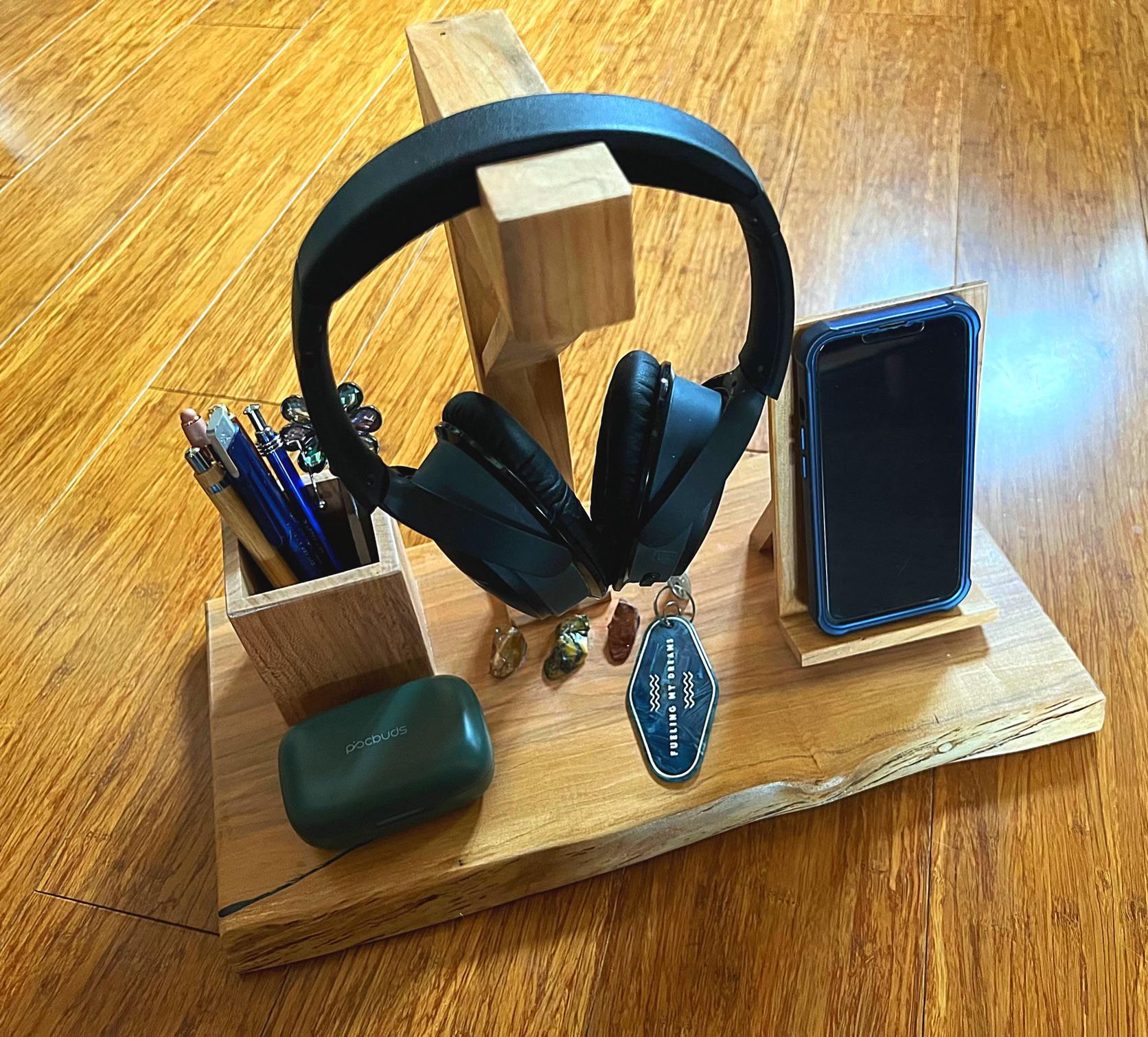NEW* Nightstand for Headphones and Cell Phone With Pen Holder - Etsy