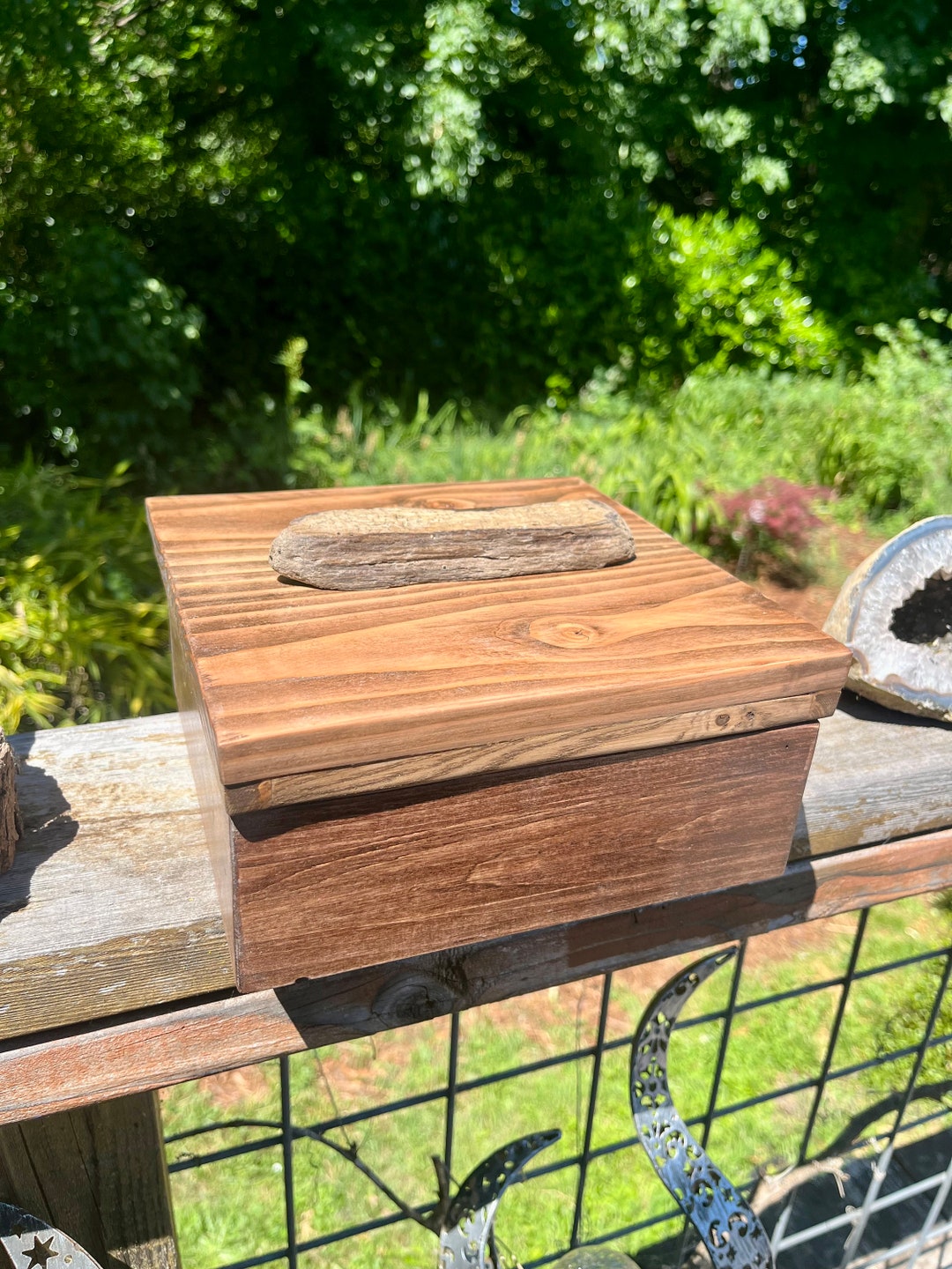 Oregon Ash and Pine Jewelry Box With New Zealand Beach Wood - Etsy