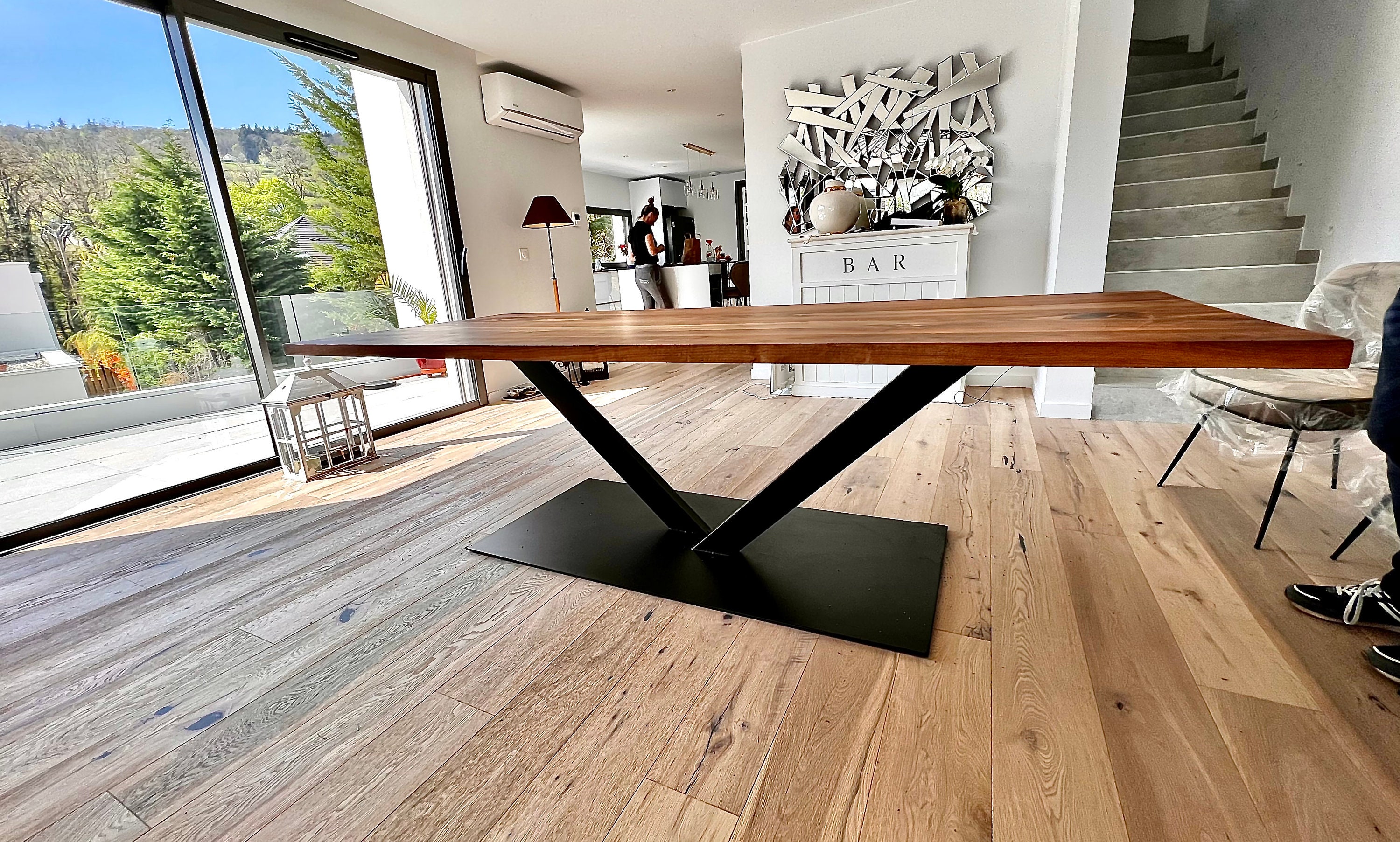 Pied de table central V en acier - métal - Etsy France