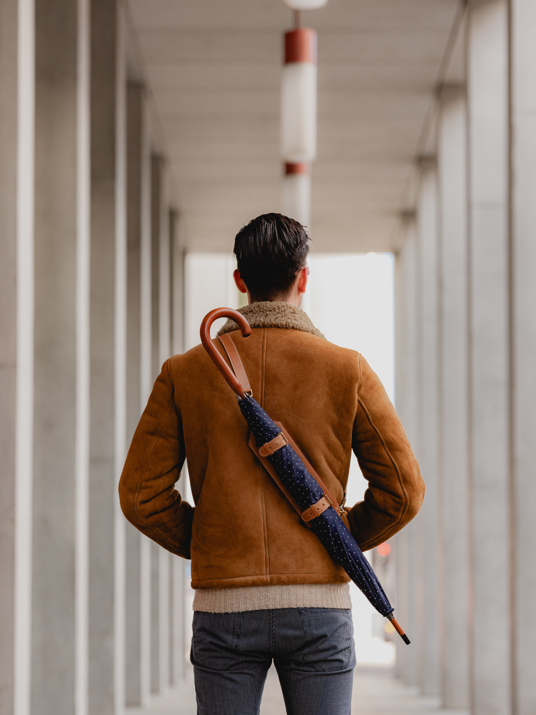 Umbrella Sling / Umbrella Carrier / Leather Umbrella Shoulder Holder ...