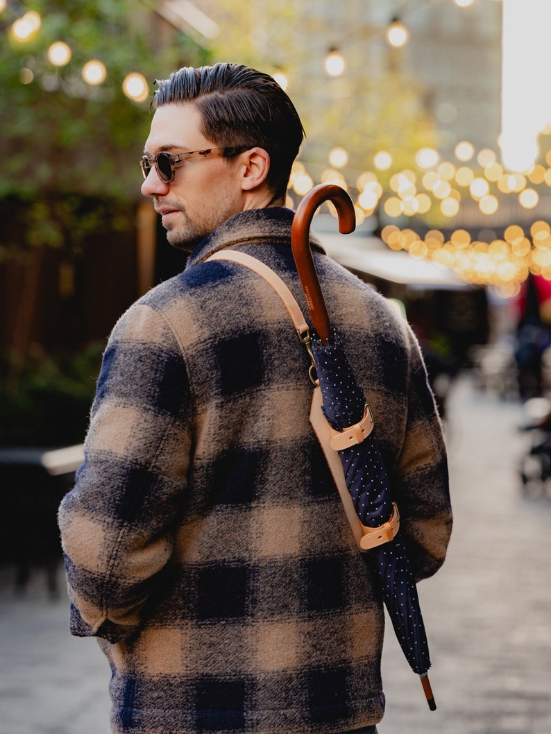 Umbrella Sling / Umbrella Carrier / Leather Umbrella Shoulder Holder ...