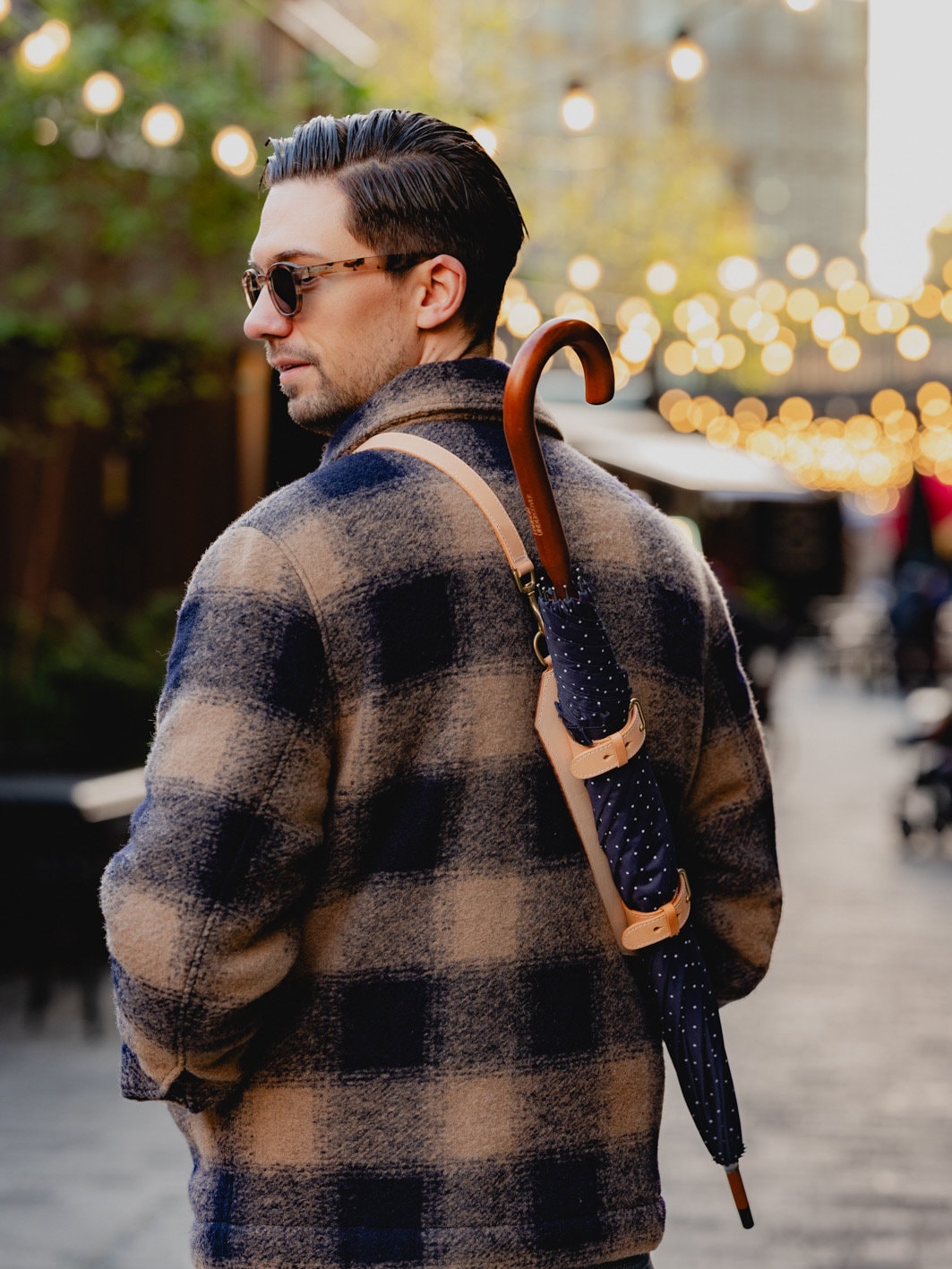 Umbrella Sling / Umbrella Carrier / Leather Umbrella Shoulder Holder ...