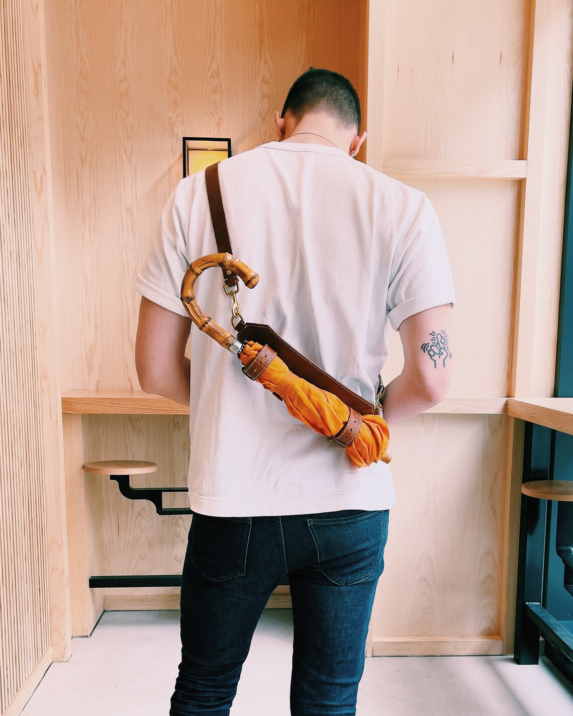 Umbrella Sling / Umbrella Carrier / Leather Umbrella Shoulder | Etsy