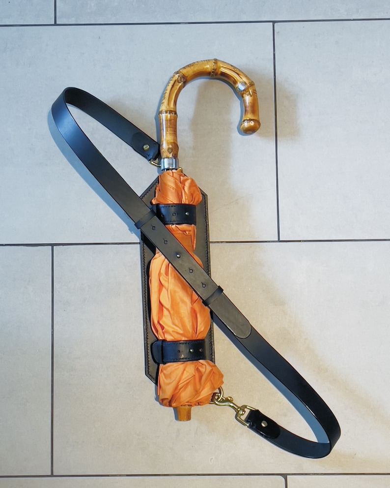 Umbrella Sling / Umbrella Carrier / Leather Umbrella Shoulder - Etsy