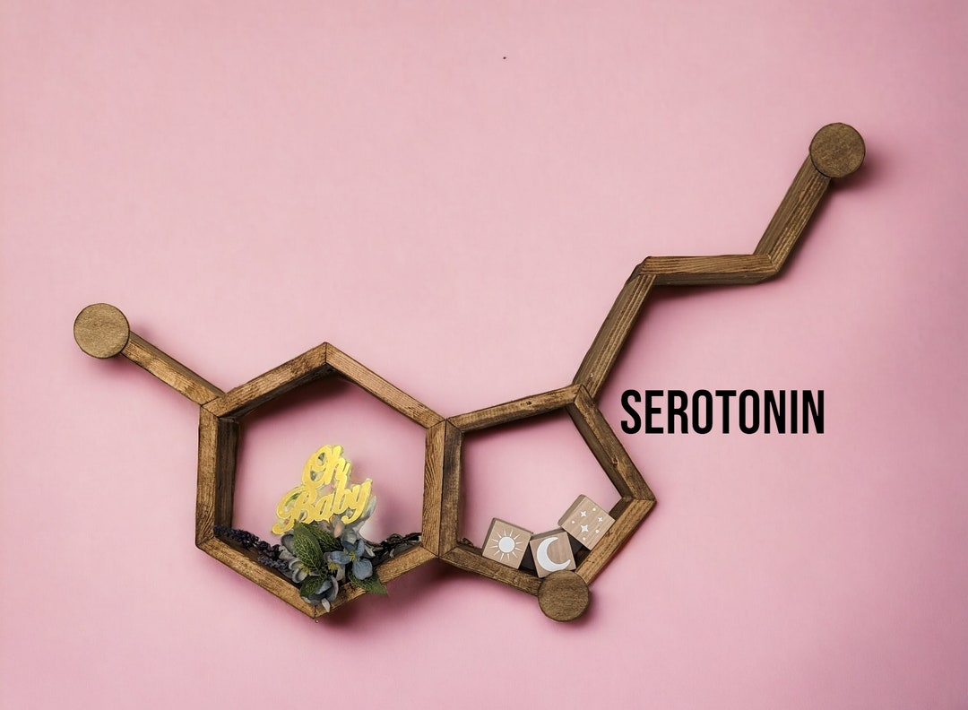 Serotonin / Happiness / Molecule Art / Wall Art - Etsy