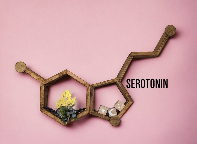Serotonin / Happiness / Molecule Art / Wall Art - Etsy