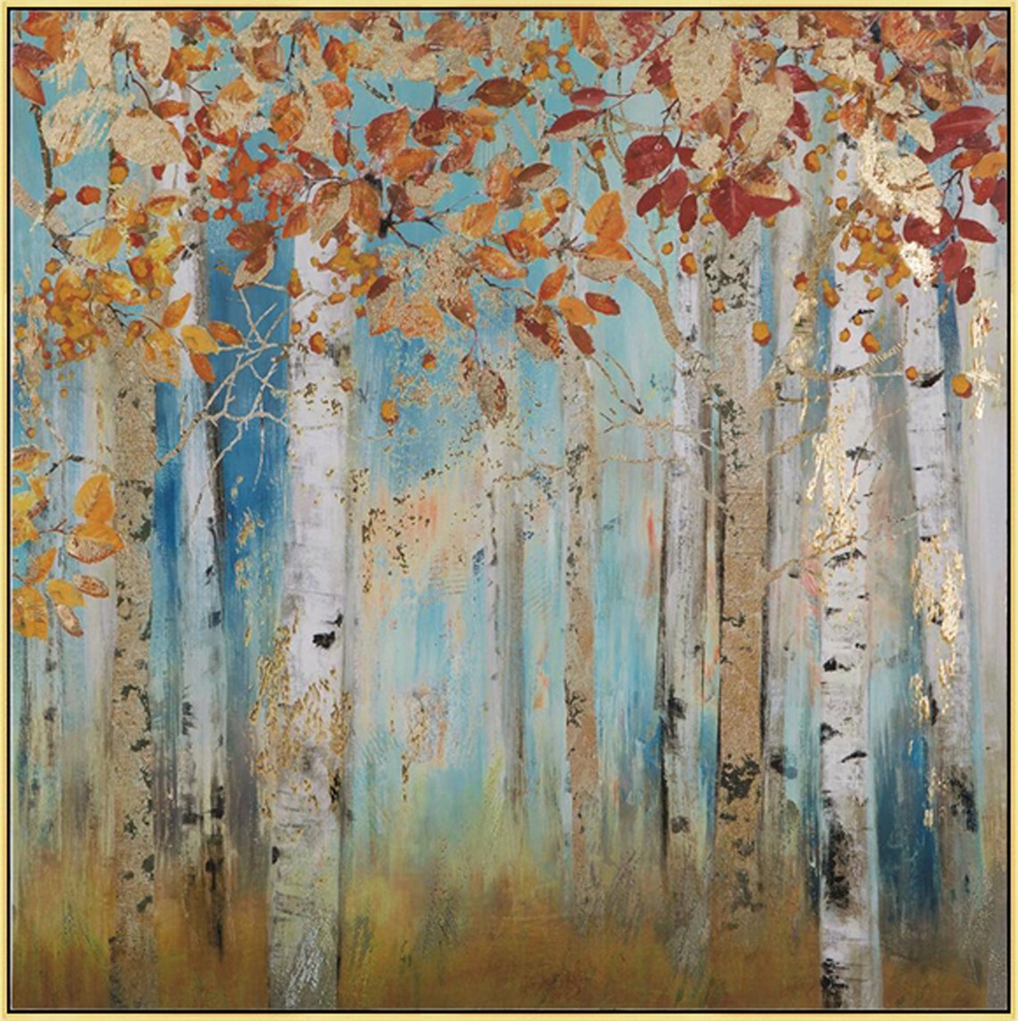 Abstract Birch Trees Canvas Wall Art Original Aspen Trees Oil - Etsy