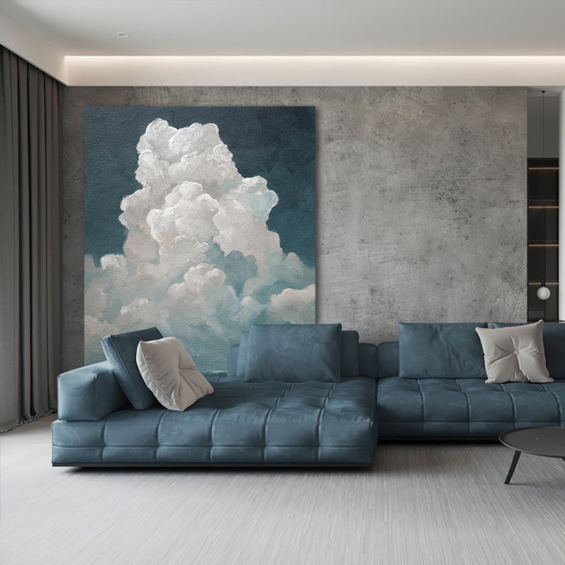 Large Abstract Clouds Oil Painting on Canvas Original - Etsy