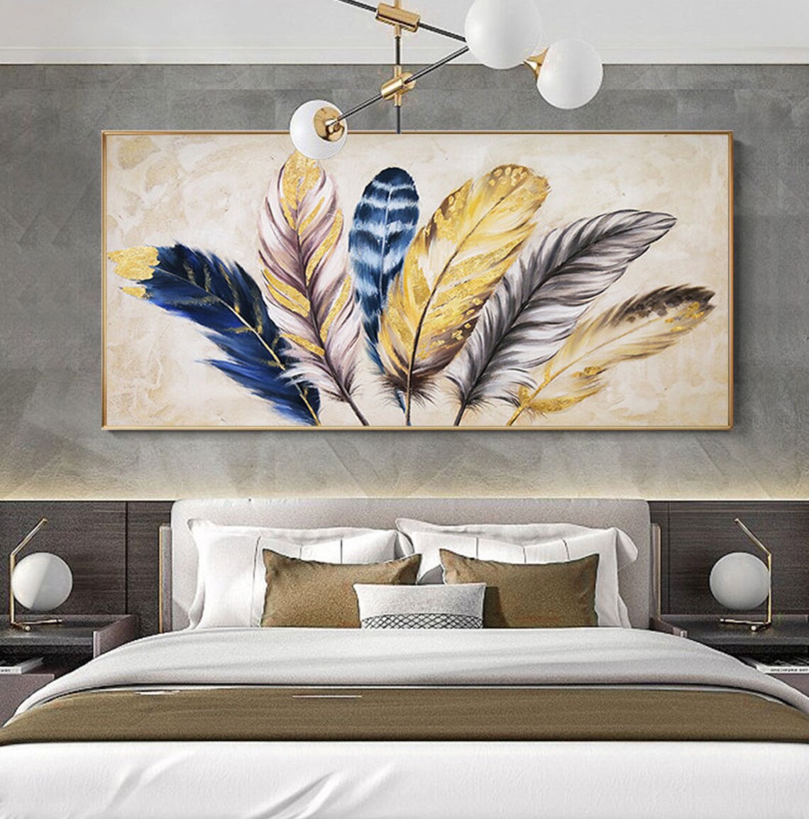 Original Animal Feather Oil Painting on Canvas Abstract - Etsy